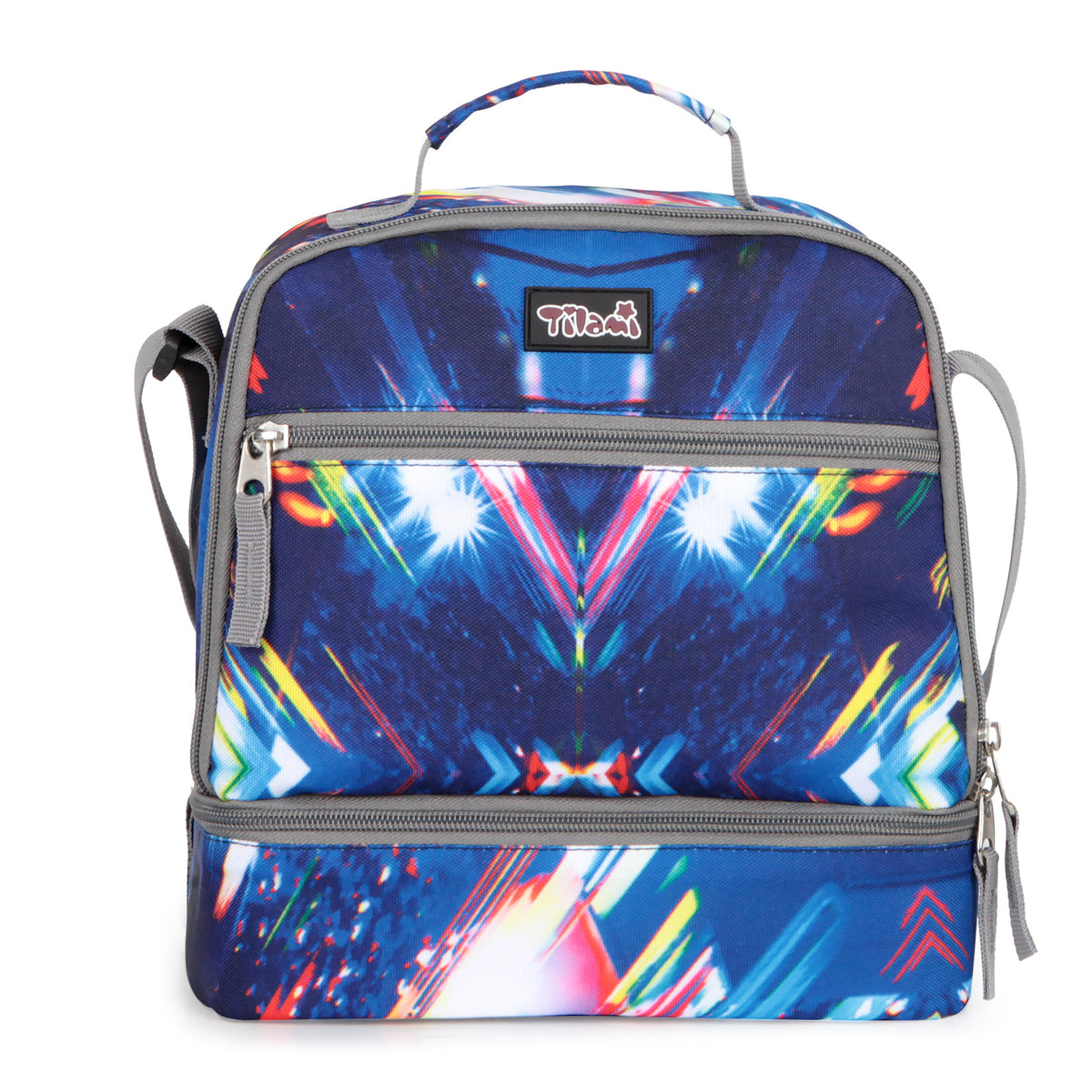 Tilami Blue Lighting Insulated Lunch Bags Water-Resistant Cooler Bags ...